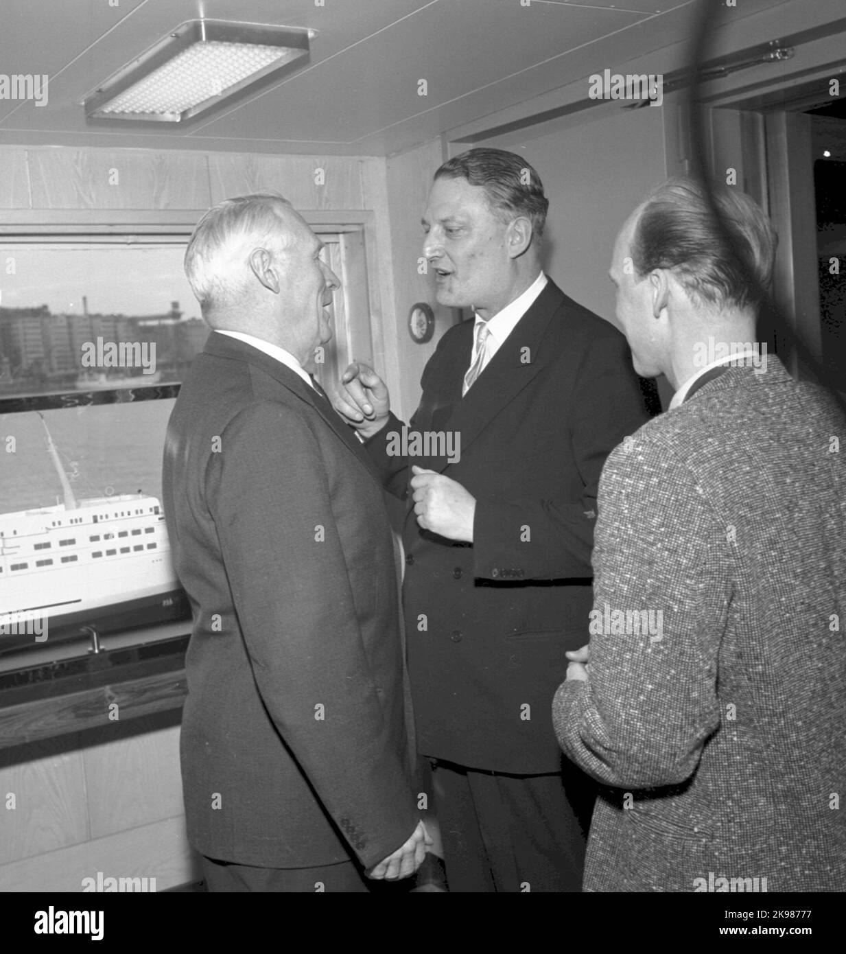 M/S "Trelleborg", cocktail party. Director General Erik Uppmark Stock ...
