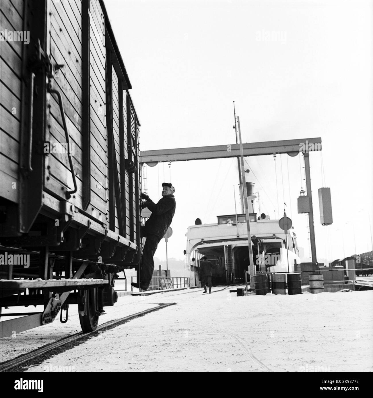 The train ferry S/S Starke, Trelleborg. Built in 1931 by Deutsche Werke ...