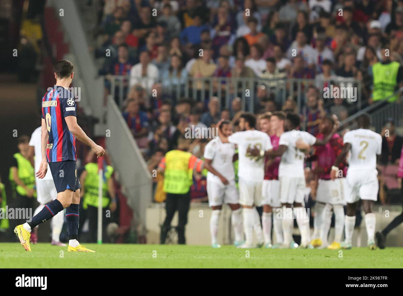 BARCELONA, Spain. , . Robert LEWANDOWSKI during the UEFA ...