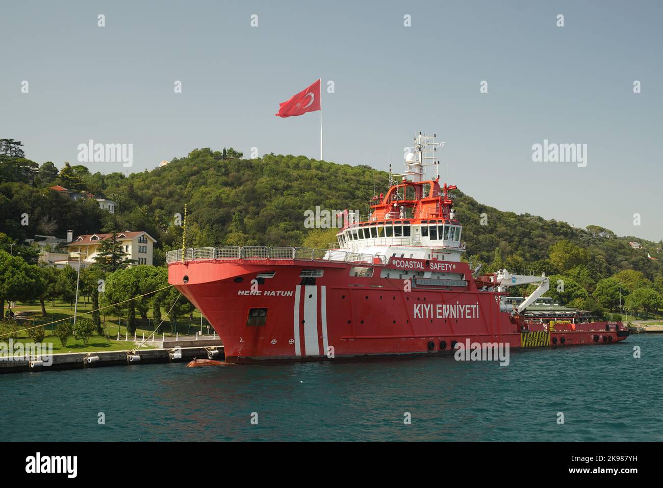 ISTANBUL, TURKIYE - AUGUST 28, 2022: Nene Hatun Coastal Safety Ship in ...