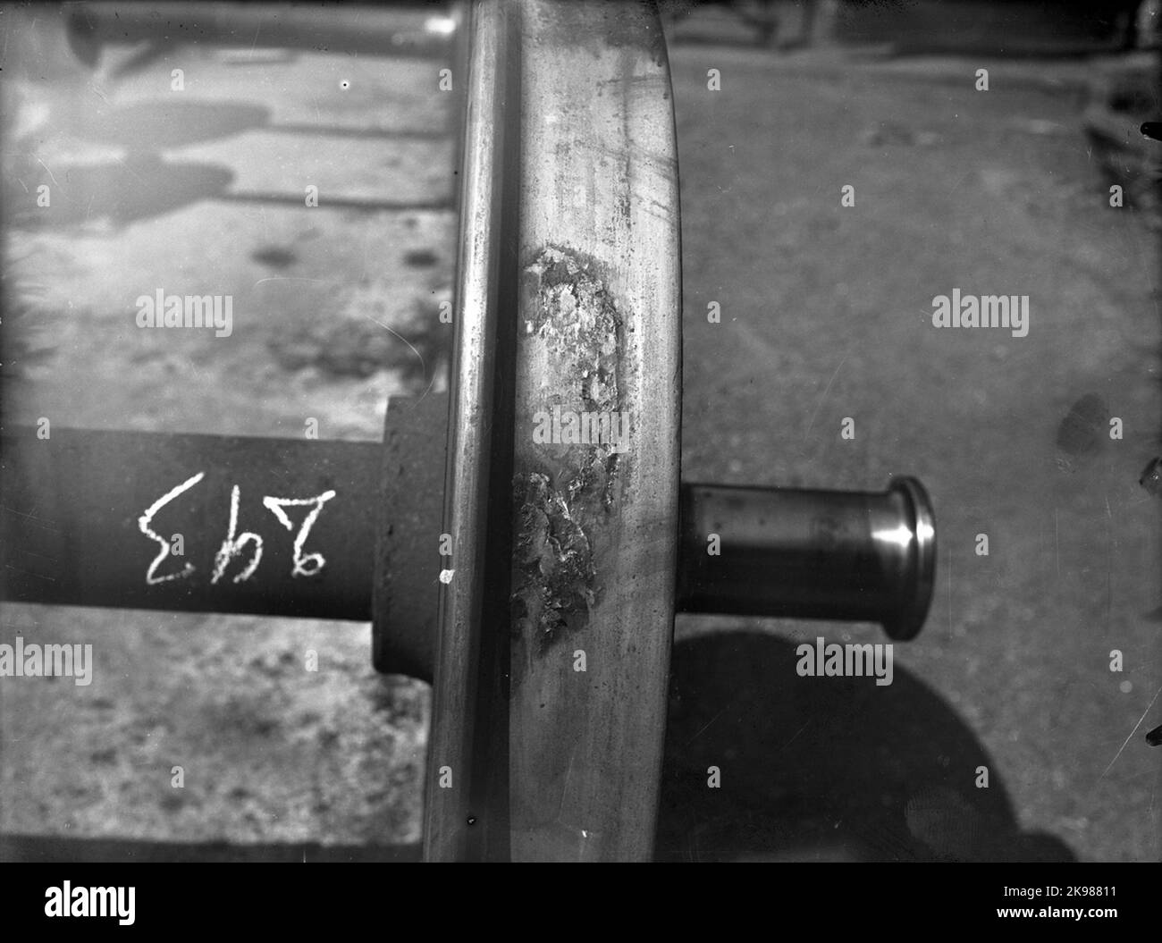 Wheels with damaged wheel ring wheel plate Stock Photo - Alamy