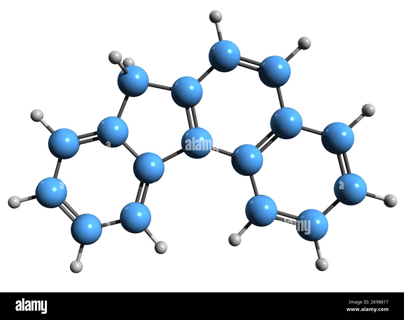 3d Image Of Benzofluorene Skeletal Formula Molecular Chemical Structure Of Polycyclic Aromatic