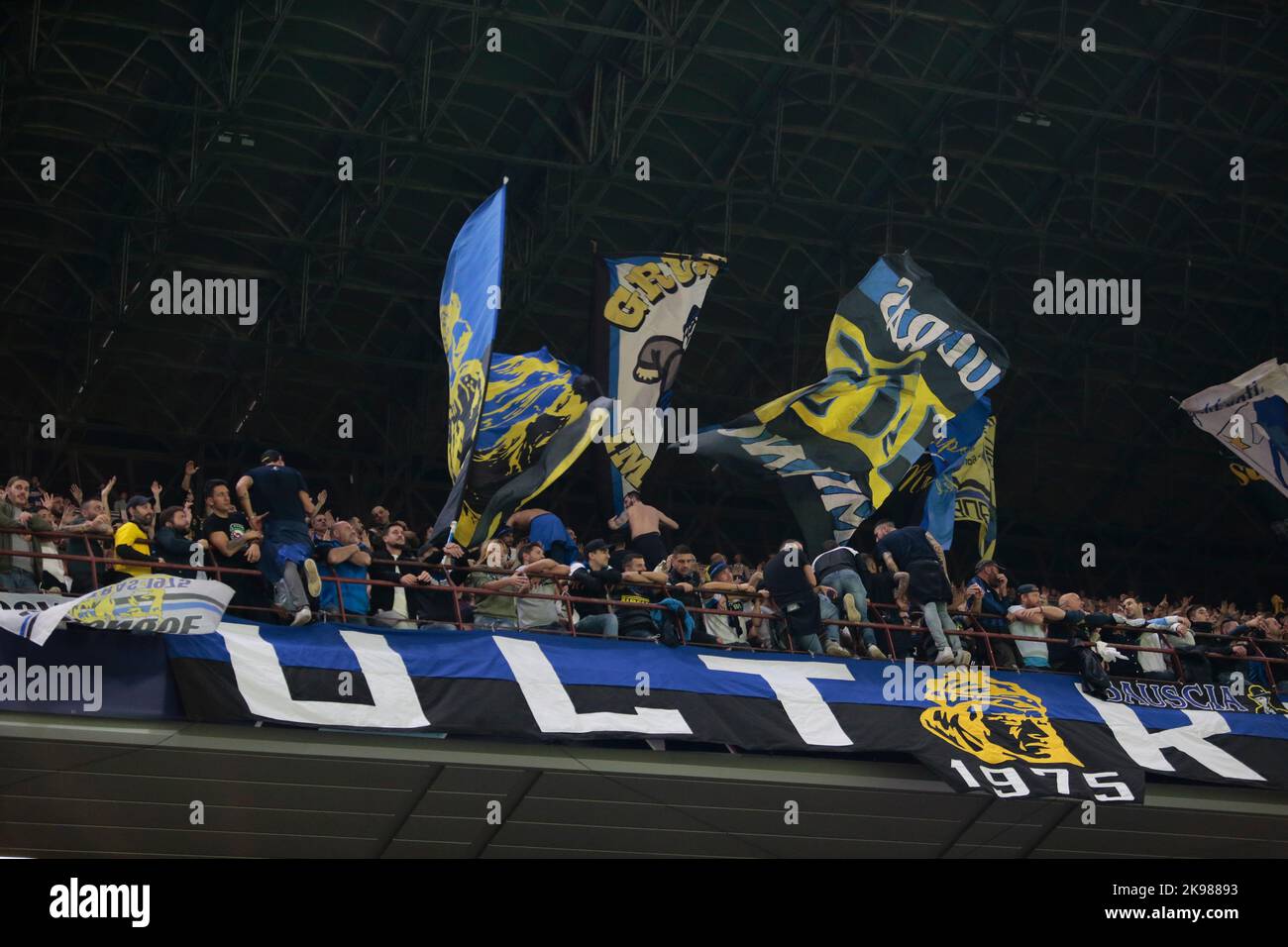 Inter fans during the UEFA Champions League Group C, football match ...