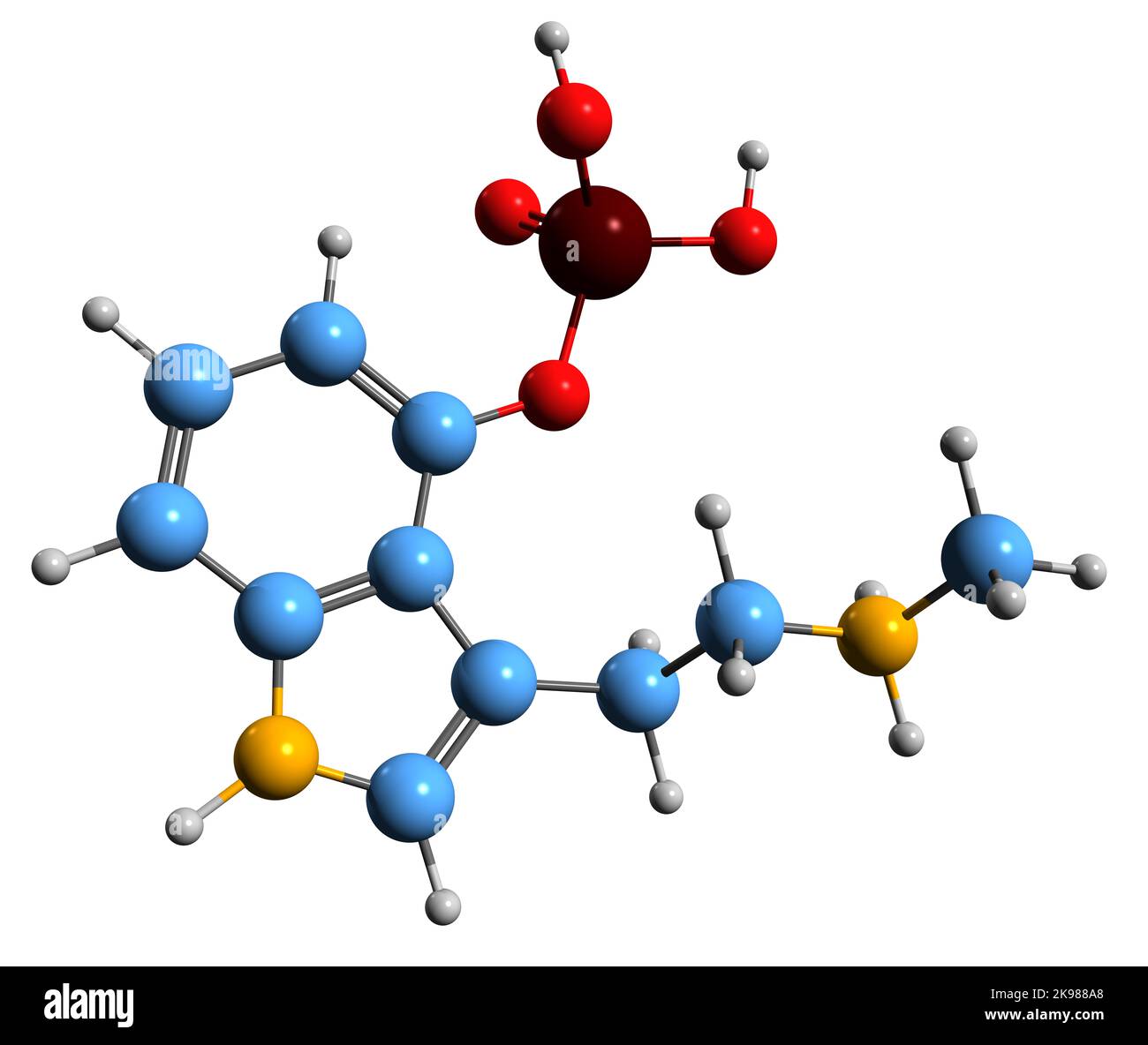 3D image of Baeocystin skeletal formula - molecular chemical structure ...