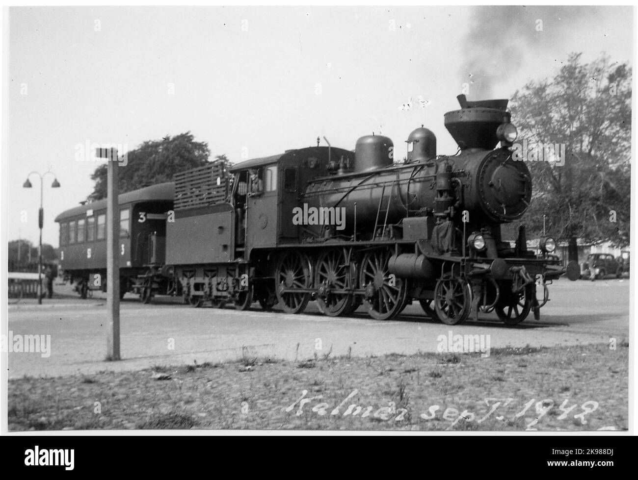 Steam locomotive with wood burning. The State Railways, SJ L7 1582. The ...