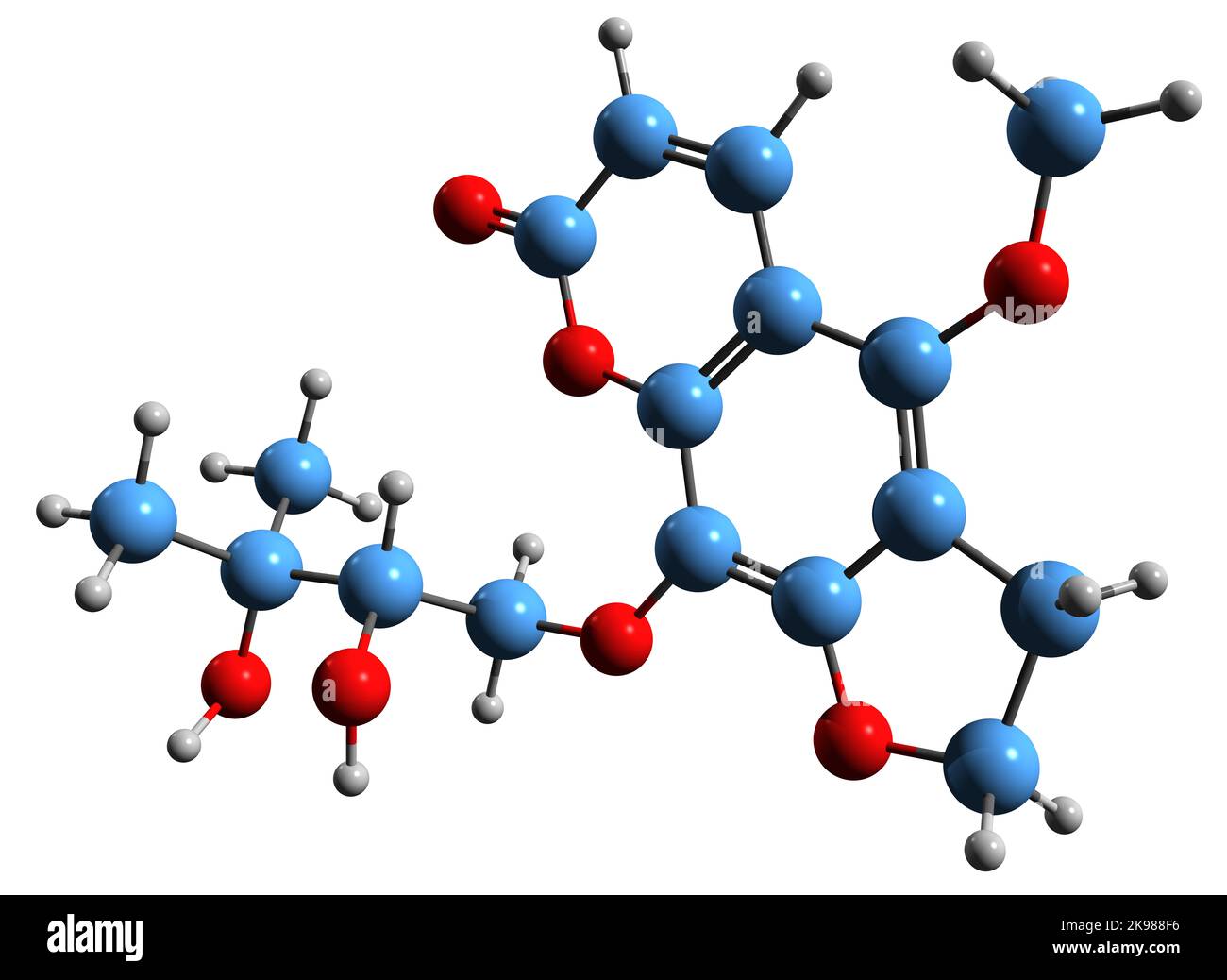 3D image of Biacangelicin skeletal formula - molecular chemical ...