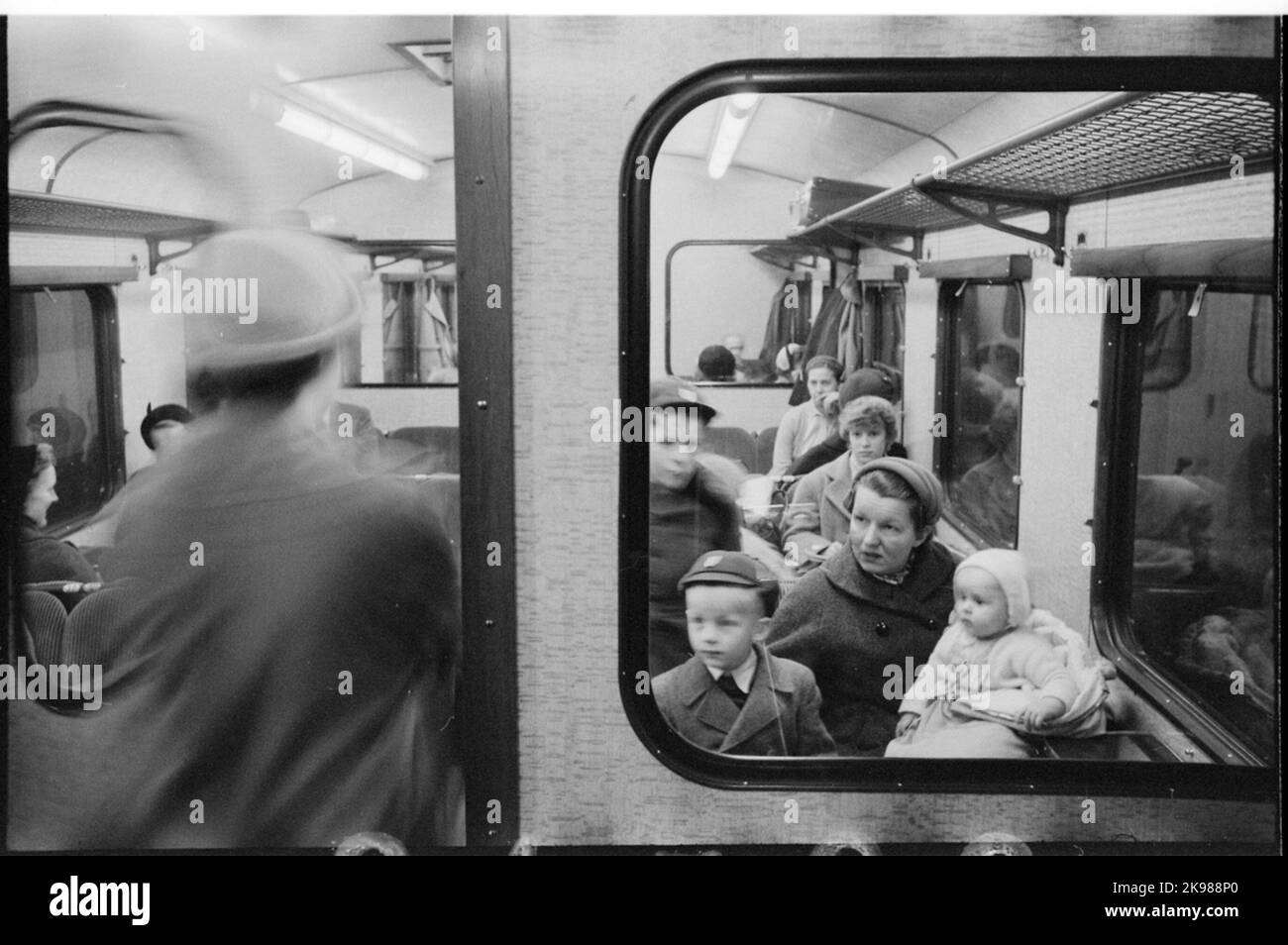 Traveling in rail bus Stock Photo - Alamy