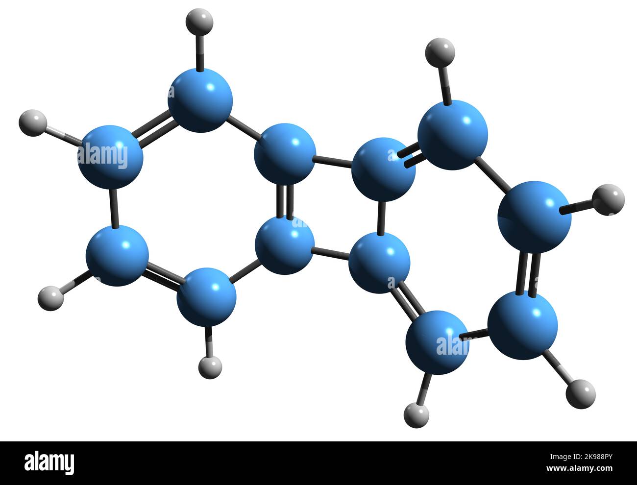 3D image of Biphenylene skeletal formula - molecular chemical structure ...