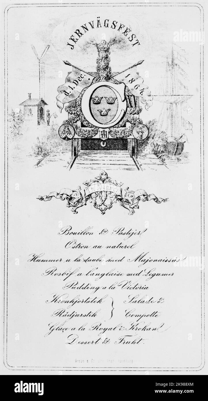 Food list from the celebration of the Southern main line's completion ...