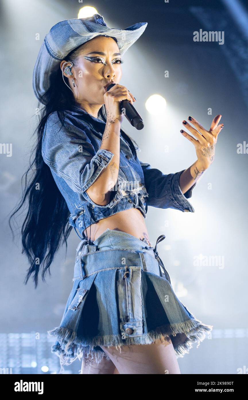 Brixton, London, 26/10/2022, Singer-songwriter Rina Sawayama performing ...