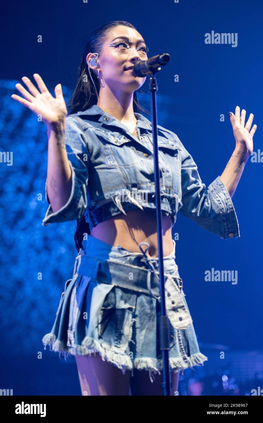 Brixton, London, 26/10/2022, Singer-songwriter Rina Sawayama performing ...