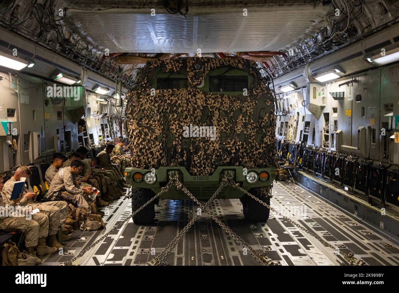 A U.S. Marine Corps H142 High Mobility Artillery Rocket System (HIMARS ...