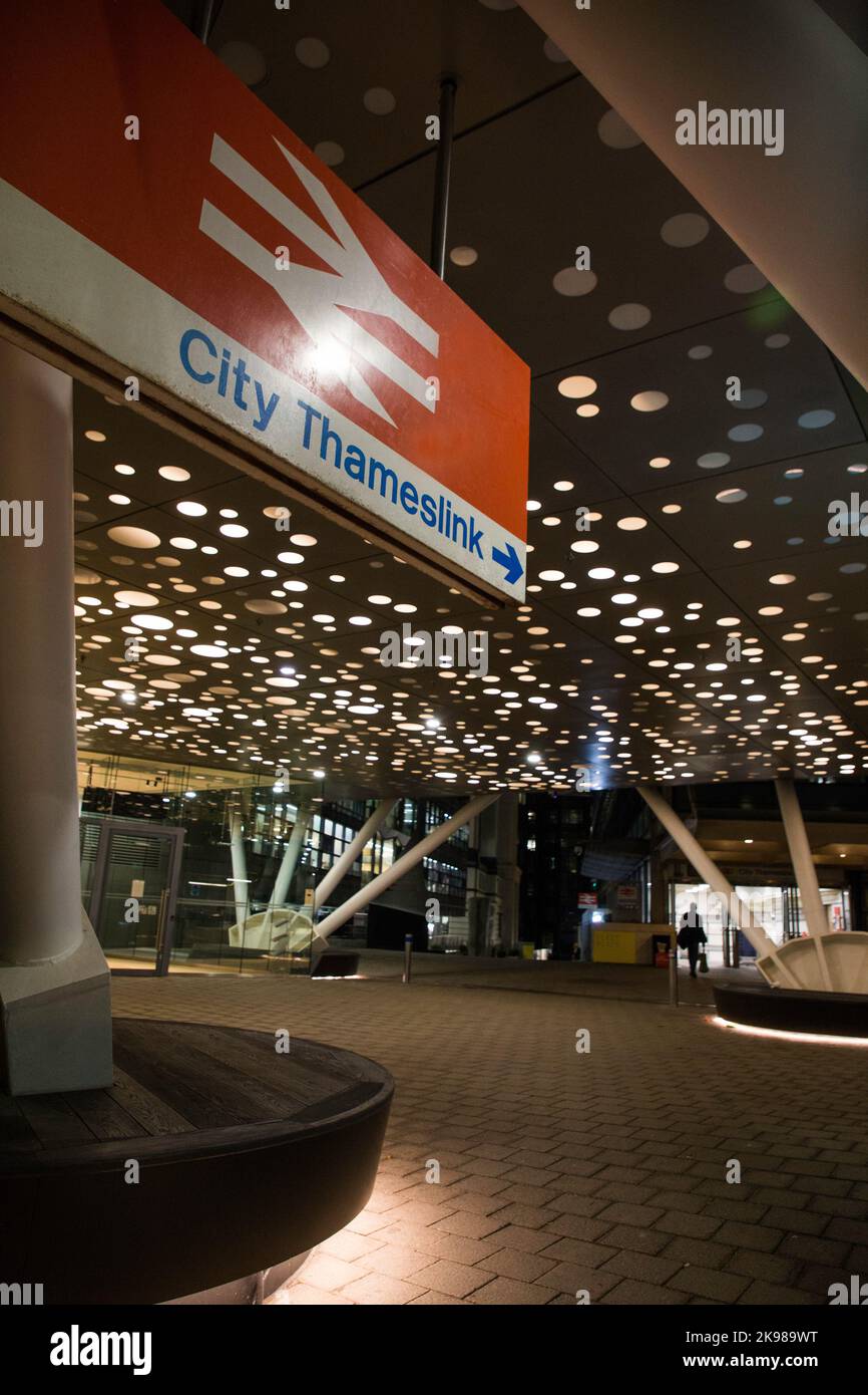 City Thameslink Station Stock Photo - Alamy