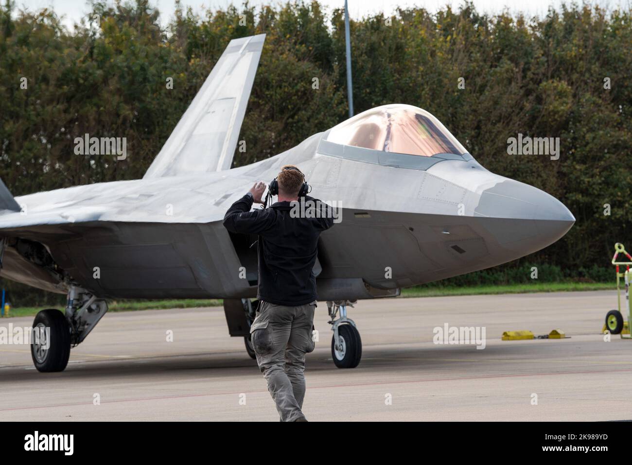 A U.S. Air Force maintainer assigned to the 90th Expeditionary Fighter ...