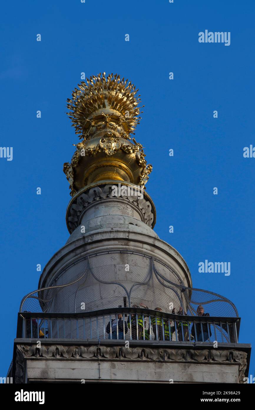 Monument tower london Stock Photo - Alamy