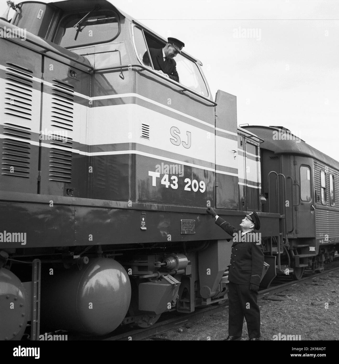 State Railways, SJ T43 209. Inauguration Morjärv-Kalix Stock Photo - Alamy