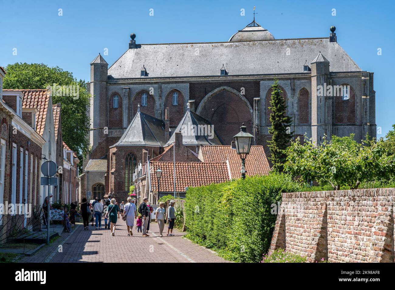 The town of Veere, province of Zeeland, Grote Kerk Veere, church ...