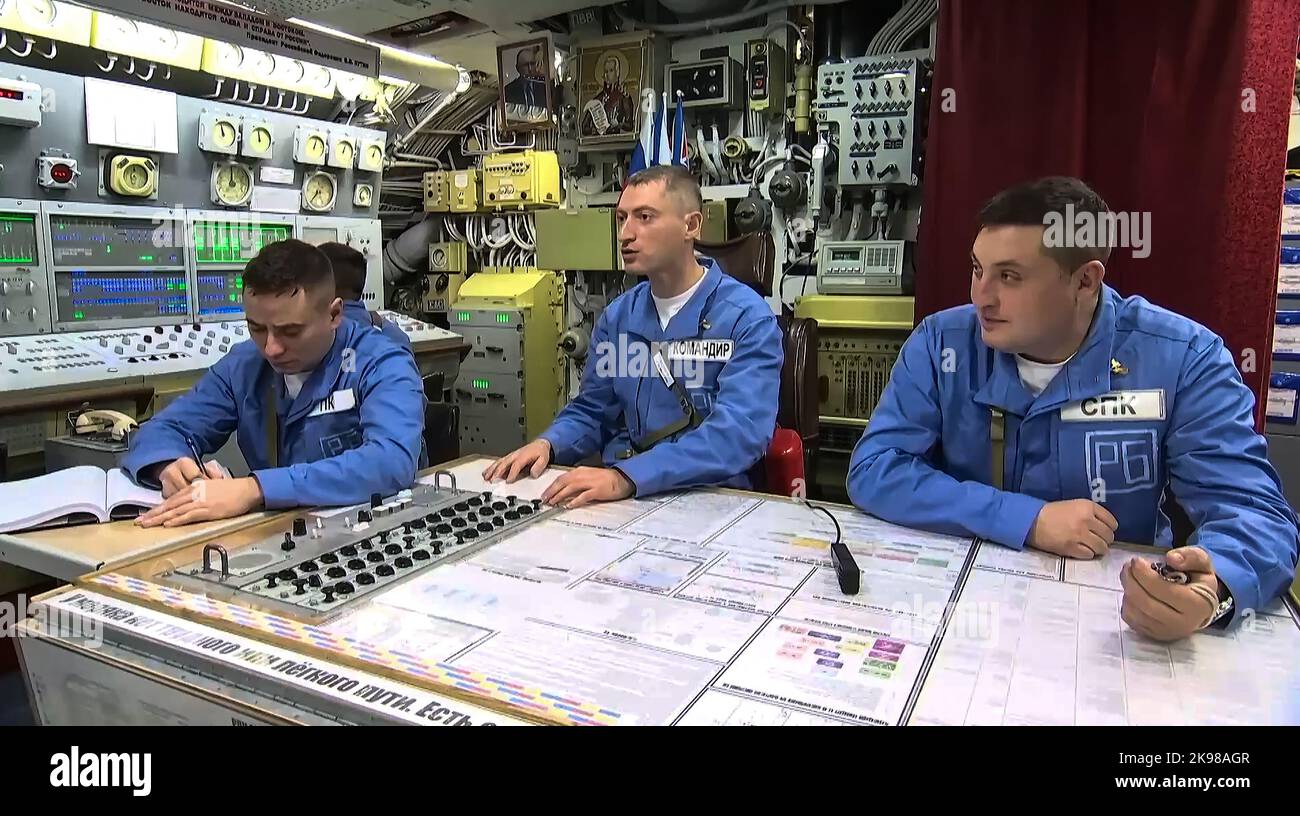 Russian operators conduct work during a Yars intercontinental ballistic ...