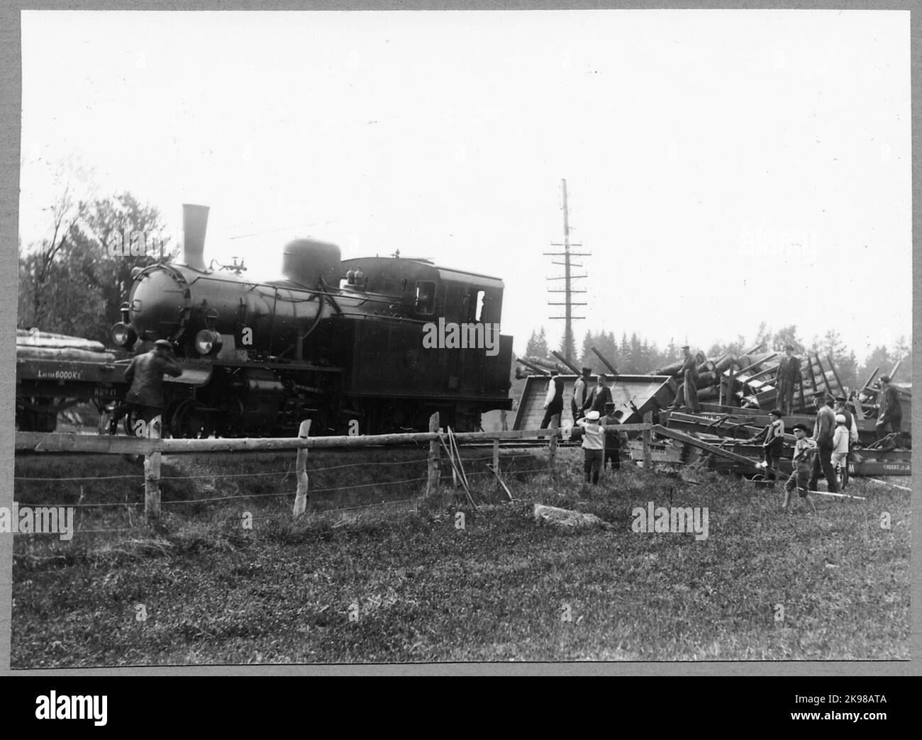 Norsholm - Bersbo Railway, NBJ Lok 15 delayed at Tjursbo Stock Photo ...