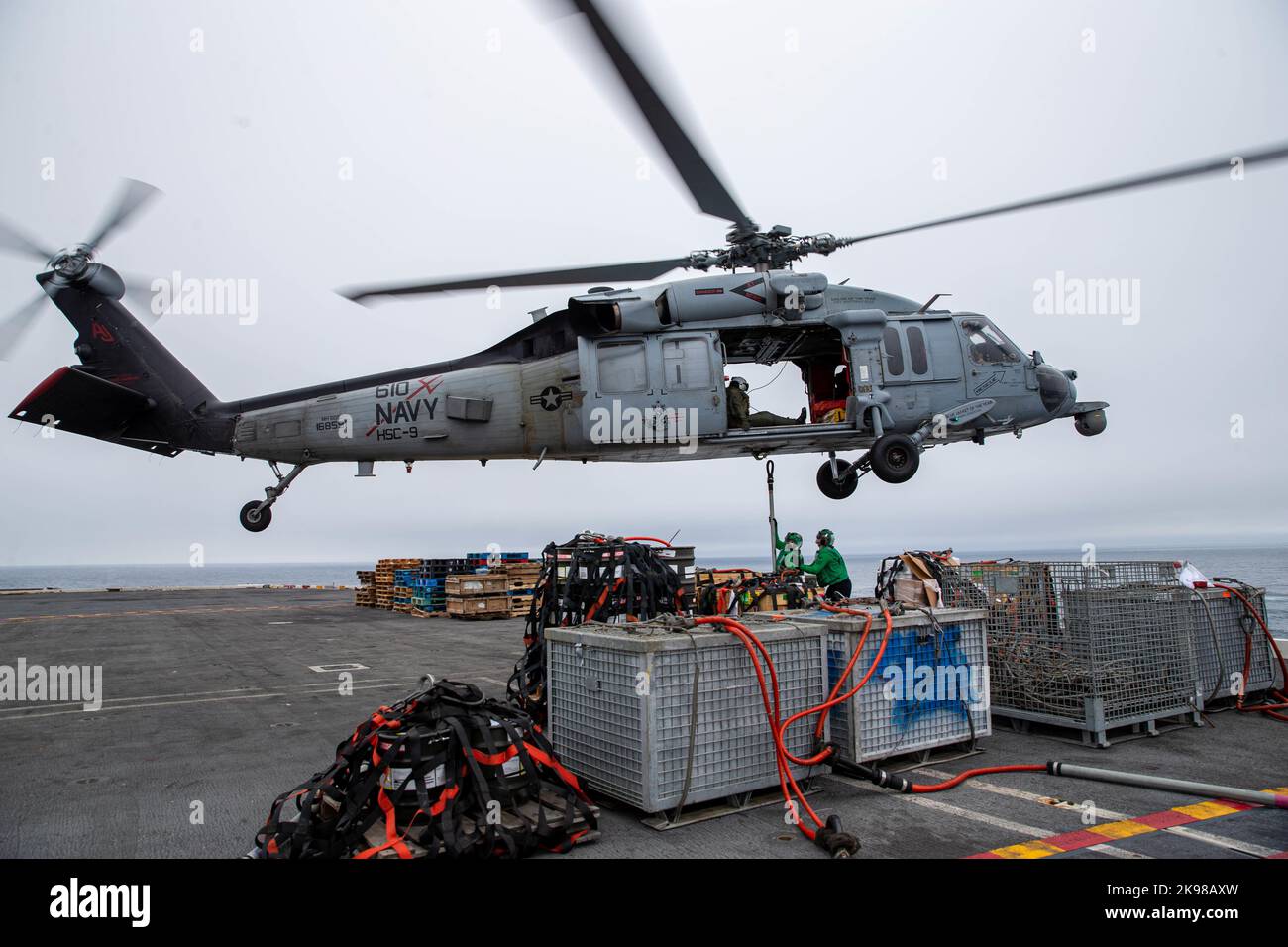 An MH-60S Nighthawk, attached to the "Tridents" of Helicopter Sea ...