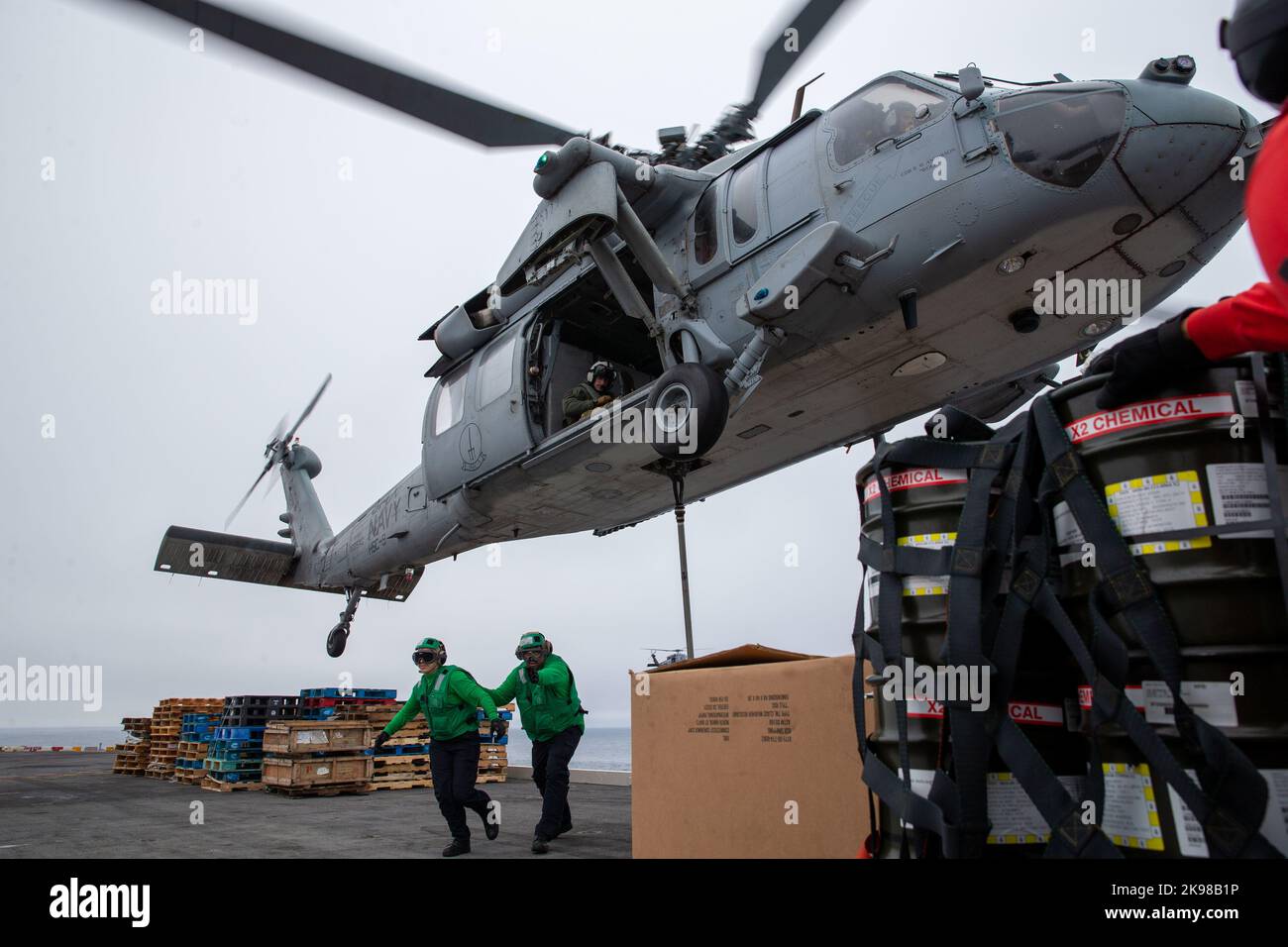 An MH-60S Knighthawk, attached to the "Tridents" of Helicopter Sea ...