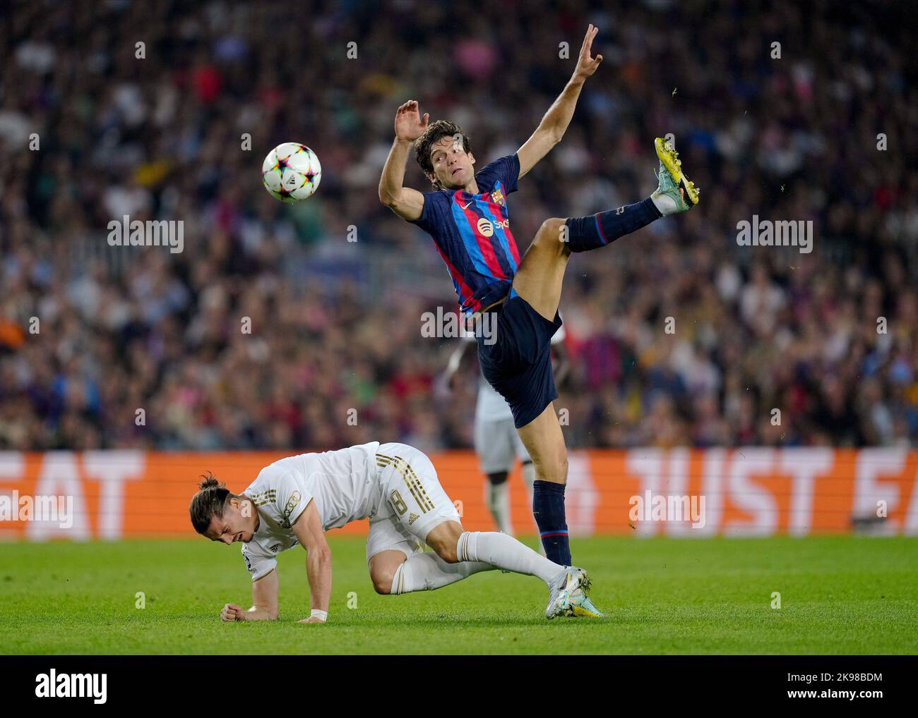 Barcelona, Spain. October 26, 2022, Marcos Alonso of FC Barcelona and ...