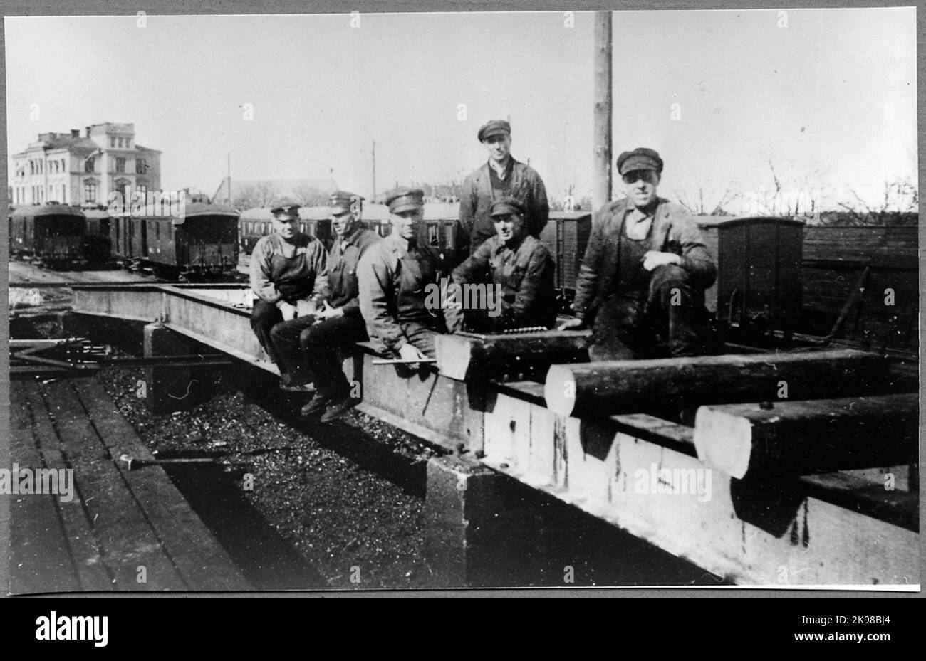 Bro is being built at Bangården in Västervik over the coal boxes with ...