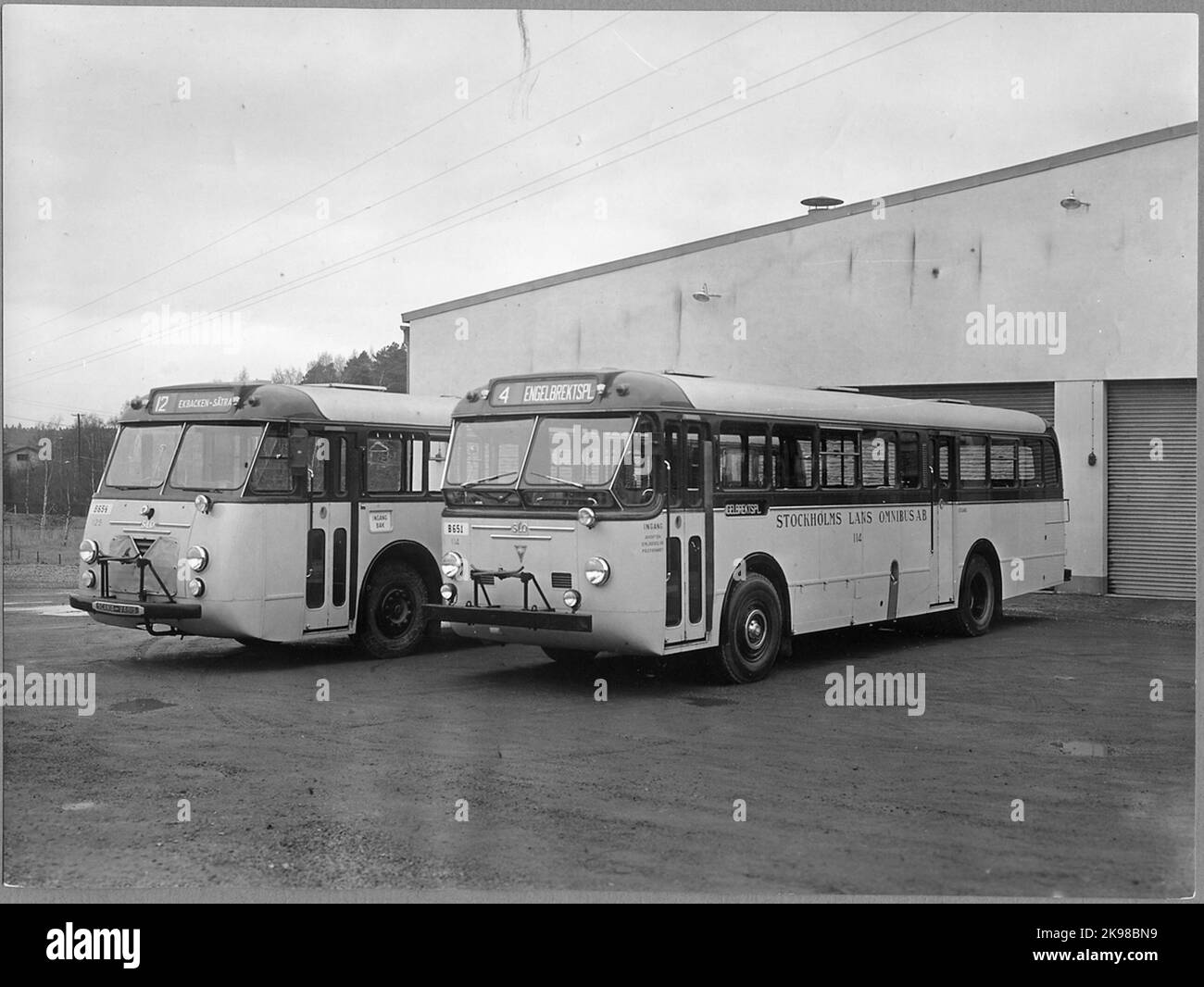 AEC Regal Mark 4 and Scania-Vabis BF 63. Stockholm County Omnibuss AB ...
