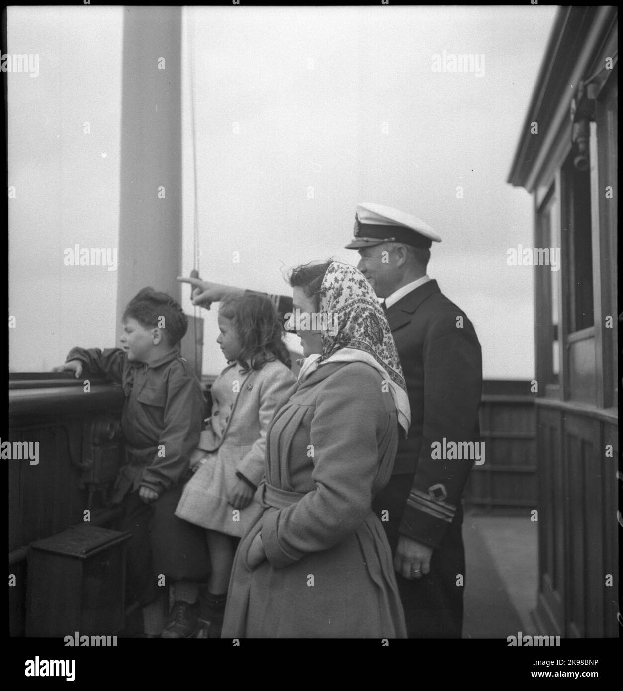 Home transport of Danish refugees. On the train ferry Malmö Stock Photo ...