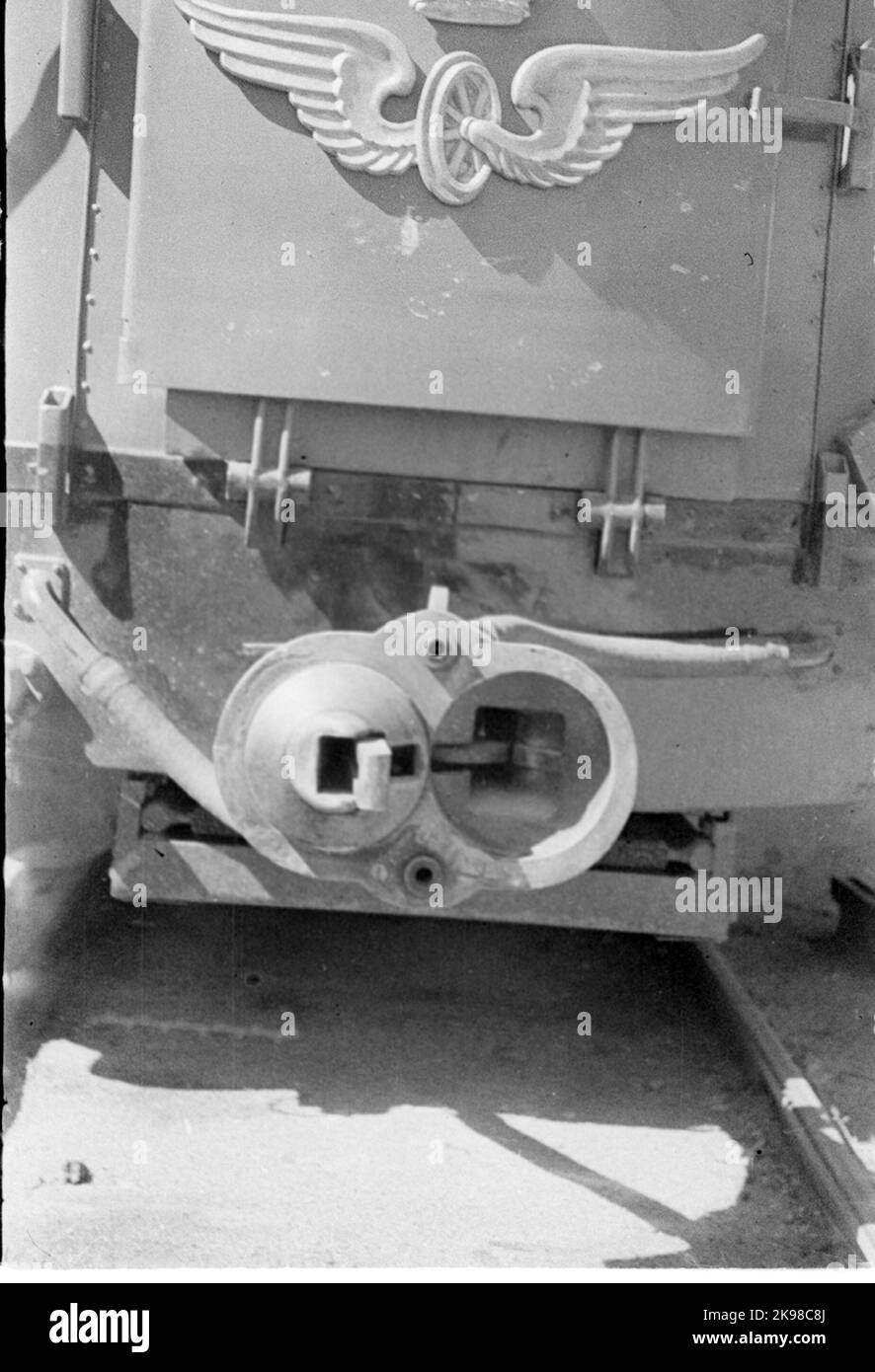 SJ's emblem on the front of motor carriage and central leash Stock ...