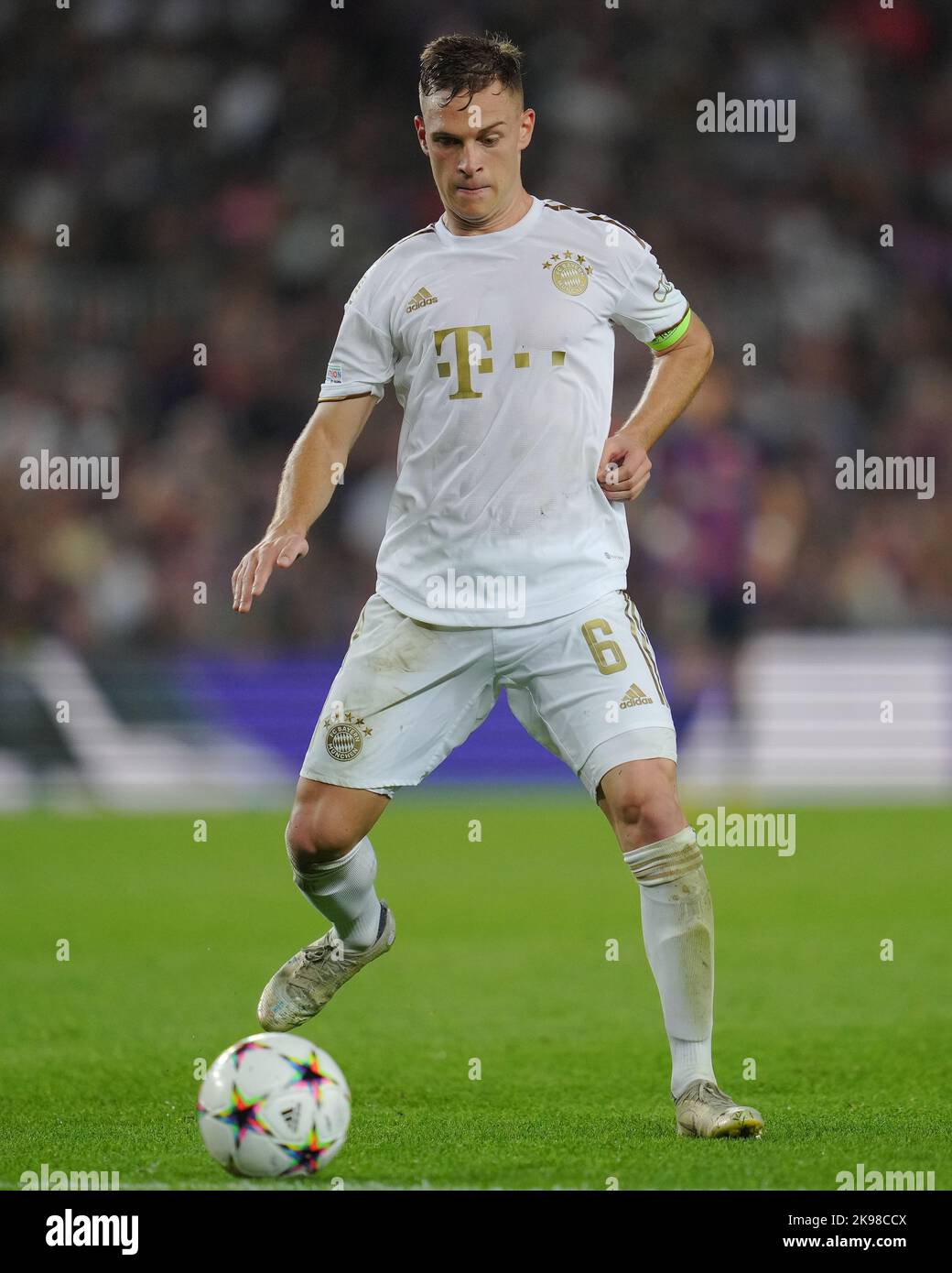 Barcelona, Spain. October 26, 2022, Joshua Kimmich of FC Bayern Munich ...