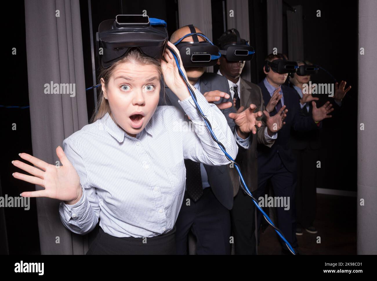 Portrait business woman taking off hi-res stock photography and images ...