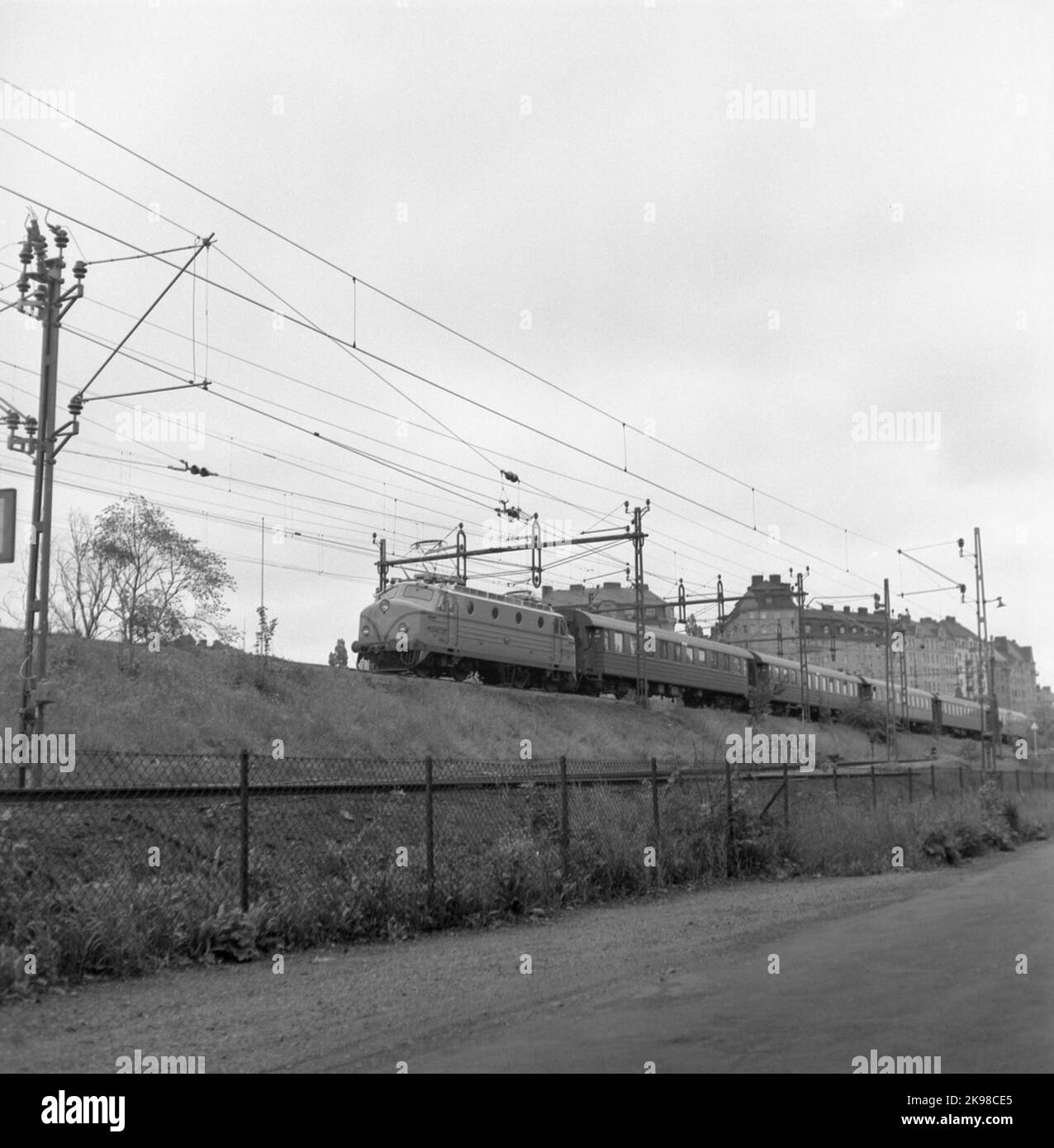 State Railways, SJ RA locomotives by train Stock Photo - Alamy