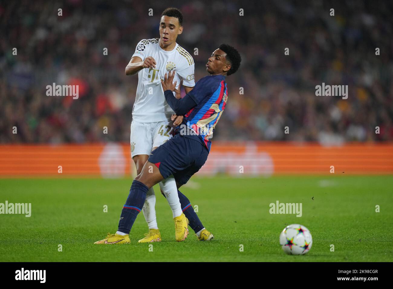 Barcelona, Spain. October 26, 2022, Alejandro Balde of FC Barcelona and ...