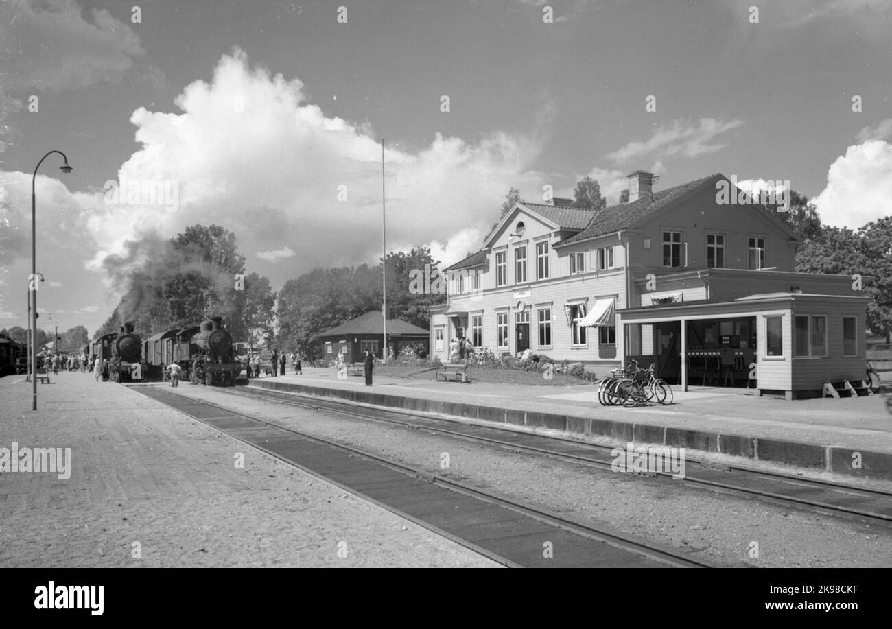 The railway station in Mora Stock Photo - Alamy