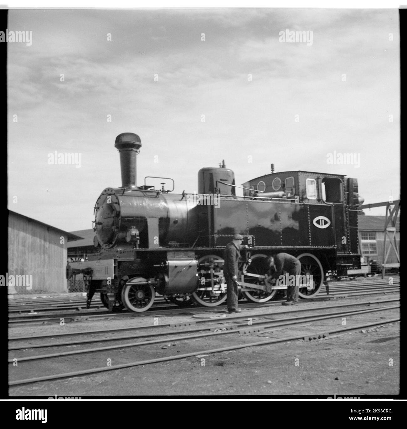 Round oil of steam locomotives Stock Photo - Alamy