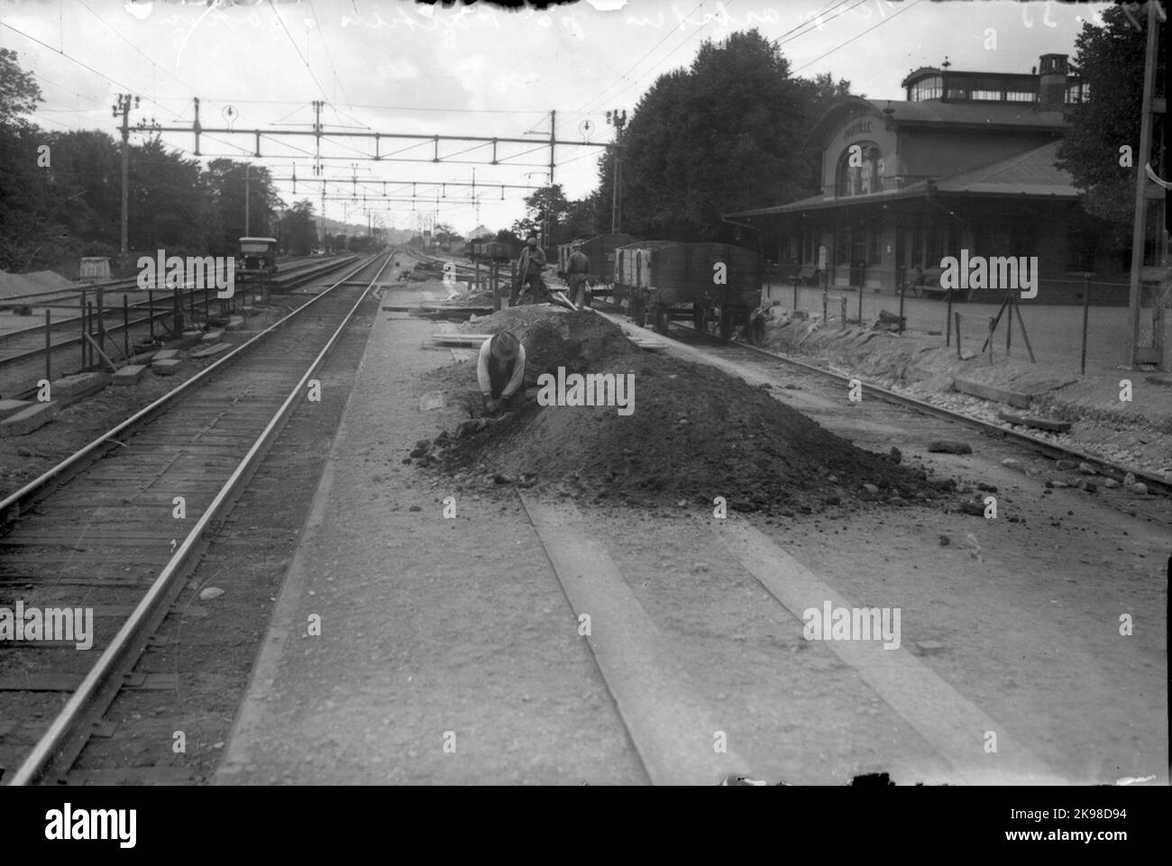 Platform work at Partille station Stock Photo - Alamy
