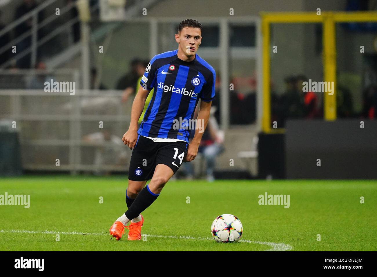 San Siro, Milan, Italy, October 26, 2022, Kristjan Asllani (FC Inter ...