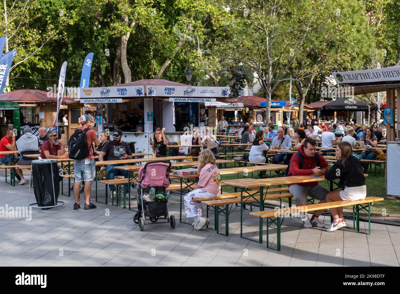 Budapest, Hungary - 1st September 2022: Beer festival at Szabadság ...