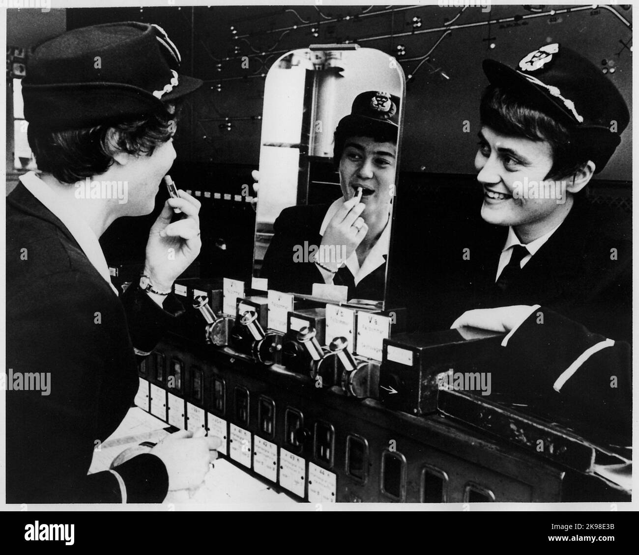Ulla-Britt Ekblom (on the right) together with unknown woman Stock ...