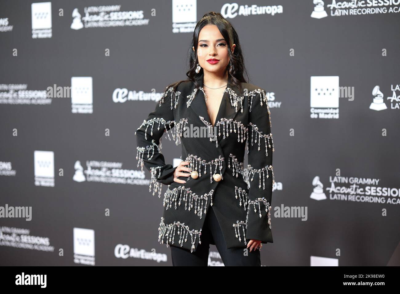 Madrid, Spain. 26th Oct, 2022. American singer Rebbeca Marie Gómez ...