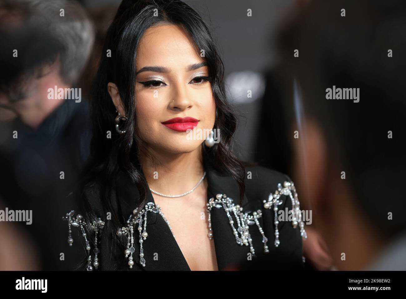 Madrid, Spain. 26th Oct, 2022. American singer Rebbeca Marie Gómez ...