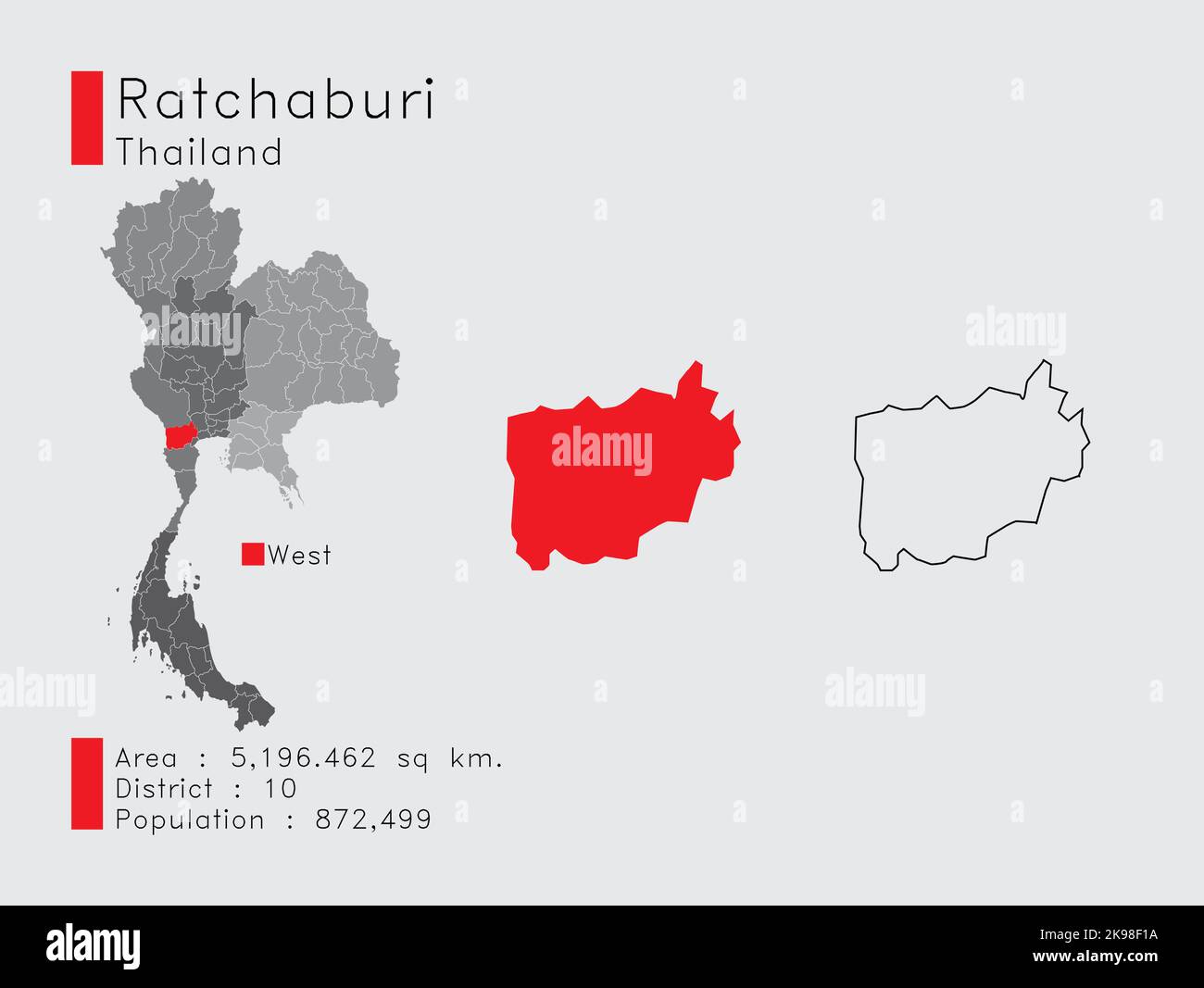 Ratchaburi vector map hi-res stock photography and images - Alamy