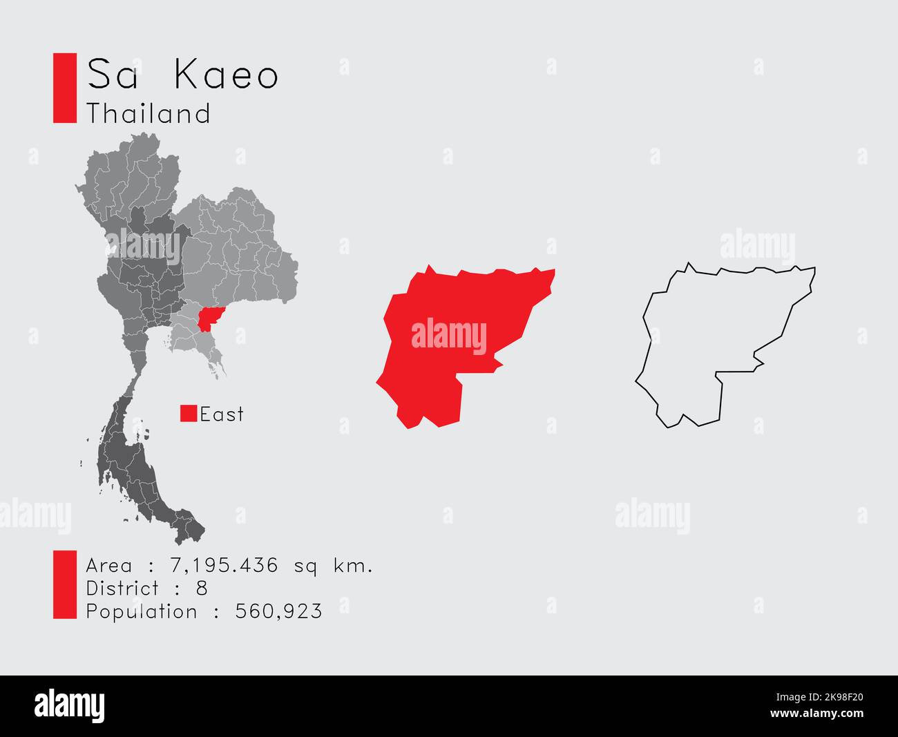 Sa kaeo vector map hi-res stock photography and images - Alamy