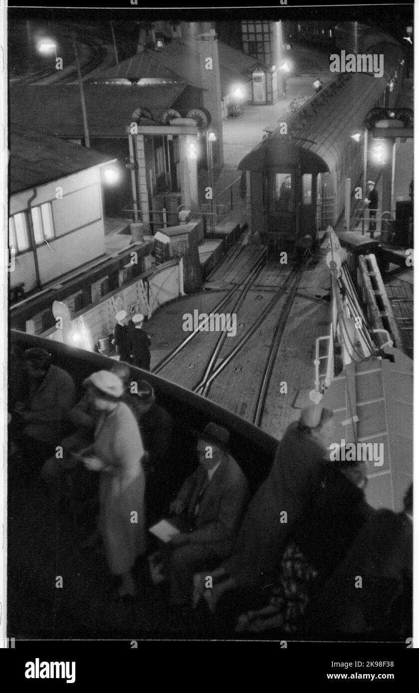 Carriage of wagon on board the train ferry M/S Malmöhus Stock Photo - Alamy