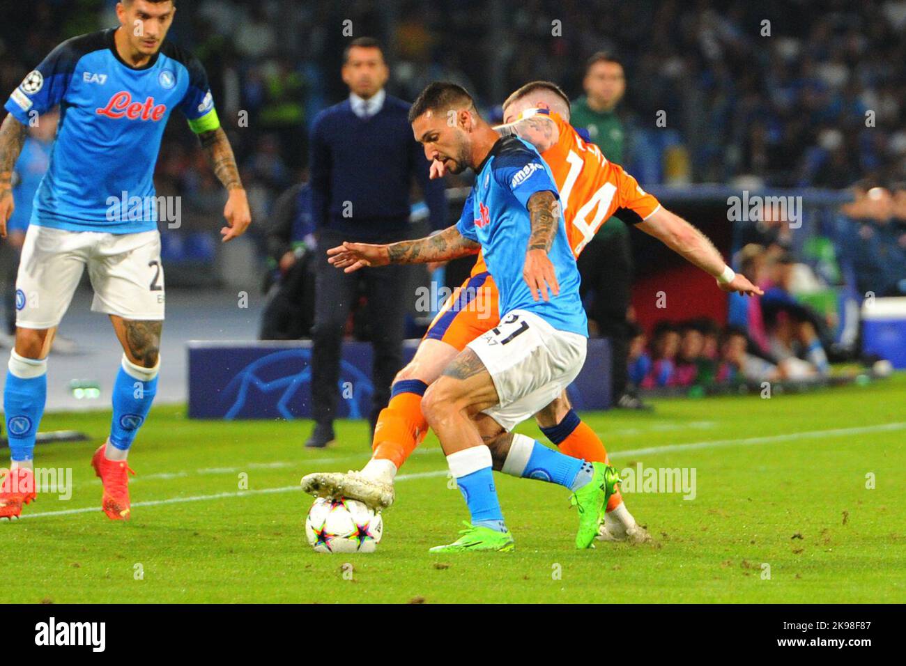Naples, Italy, 26/10/2022. Matteo Politano of SSC Napoli competes for ...