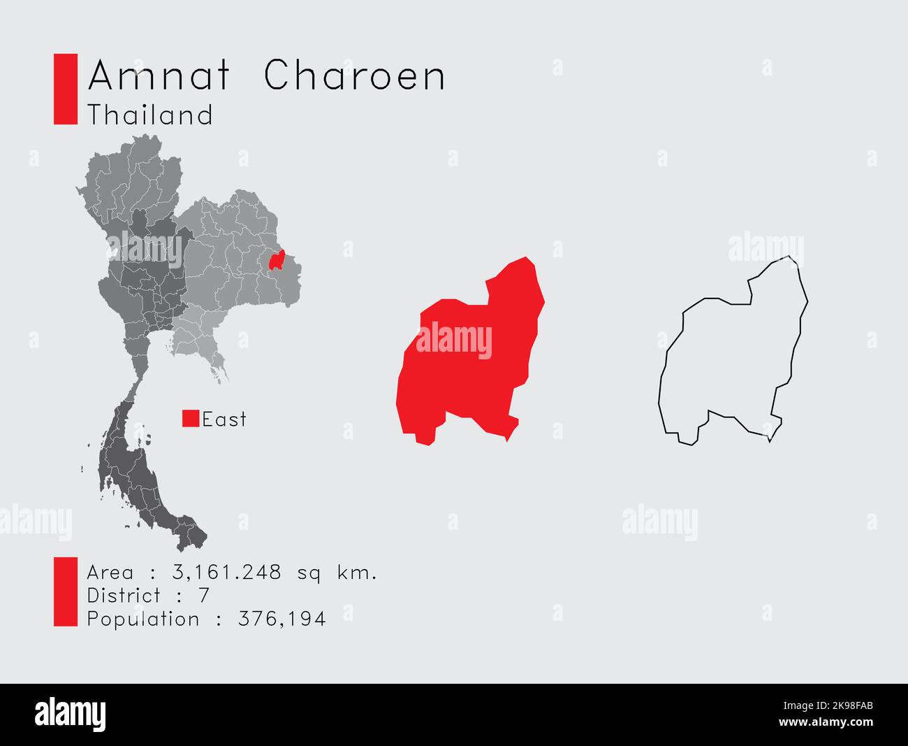 Map of amnat charoen hi-res stock photography and images - Alamy