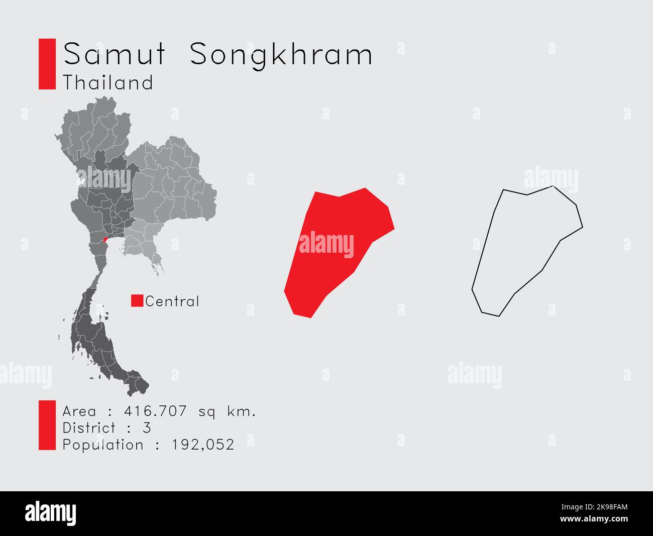Vector map of samut songkhram hi-res stock photography and images - Alamy
