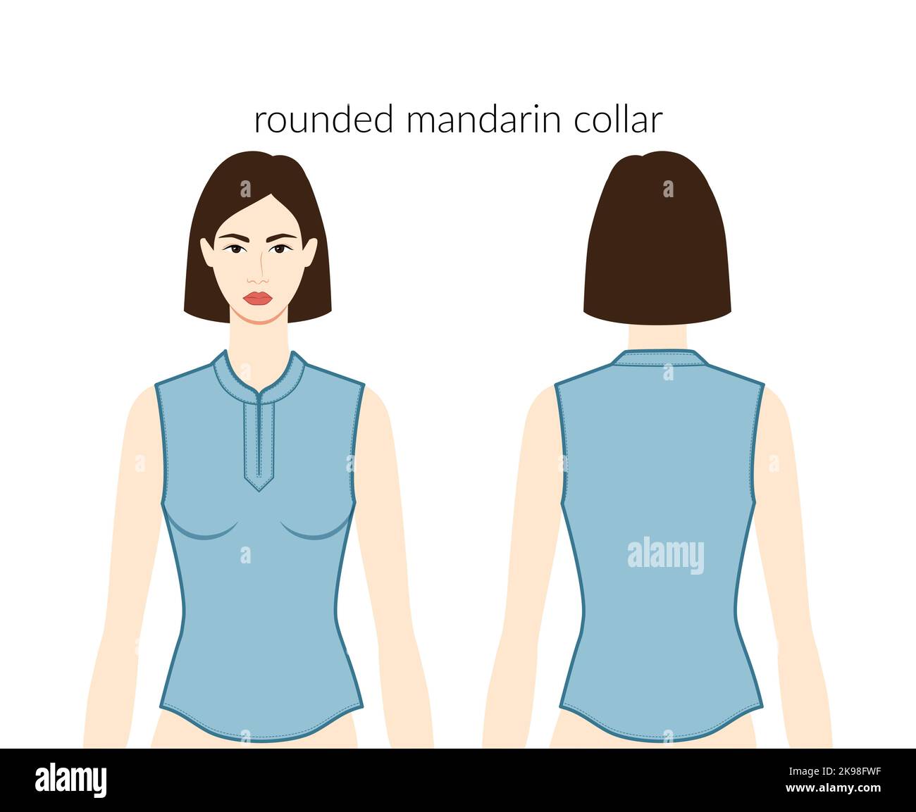 Blue halter top Stock Vector Images - Alamy