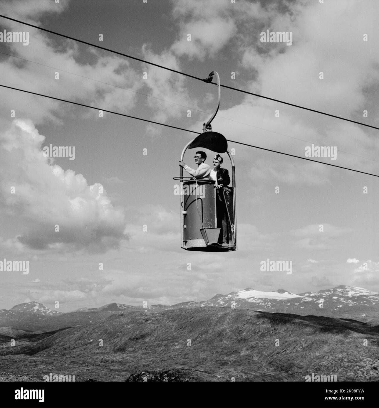 The cable car, the national border Stock Photo - Alamy